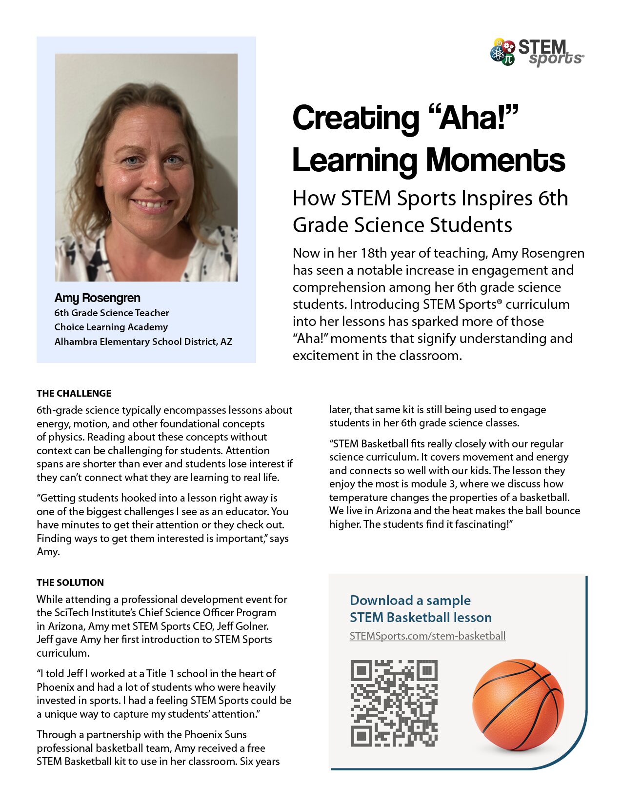 Amy Rosengren Case Study - STEM Sports